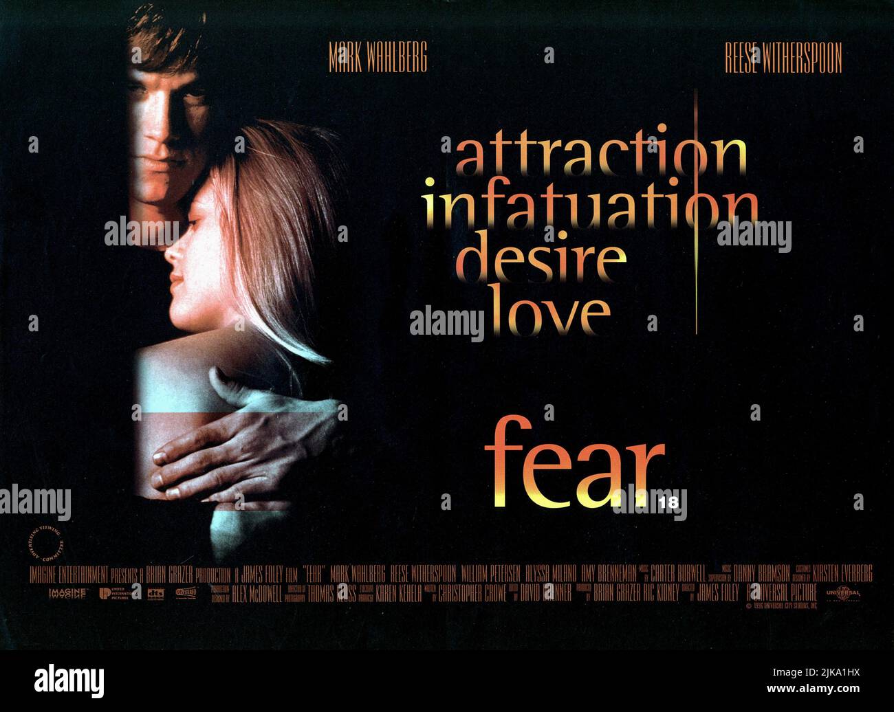 Mark Wahlberg & Reese Witherspoon Film: Fear (1997) Characters: David ...