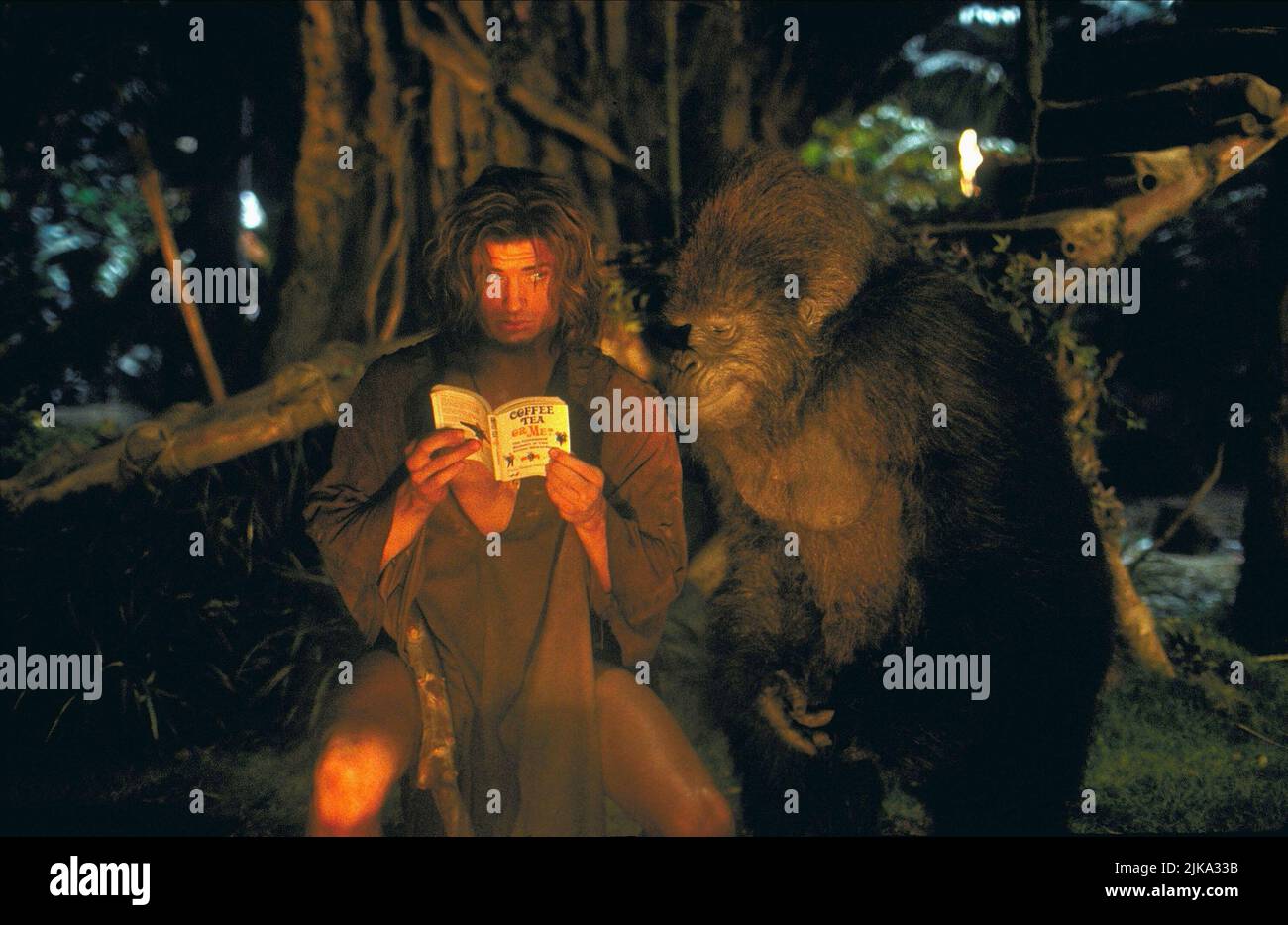 Brendan Fraser & Gorilla Film George Of The Jungle (1997) Characters ...