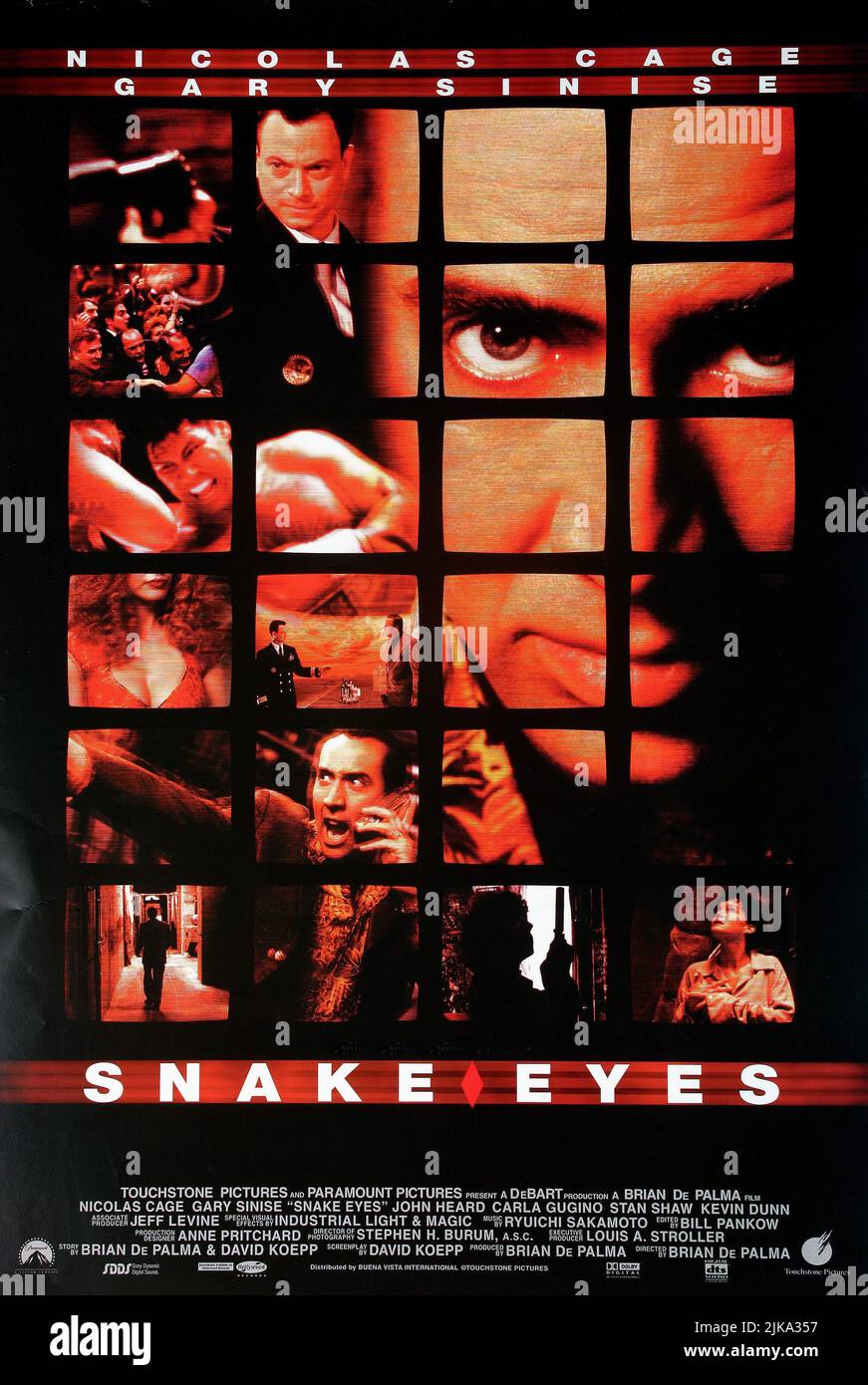 Gary Sinise & Nicolas Cage Film Poster Film: Snake Eyes (USA/CAN 1998 ...
