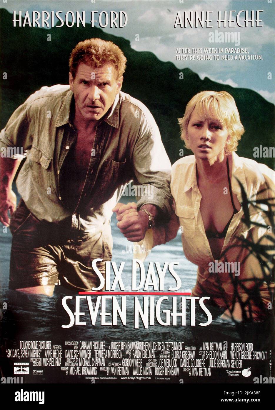 Harrison Ford & Anne Heche Poster Film Six Days Seven Nights (USA 1998 ...