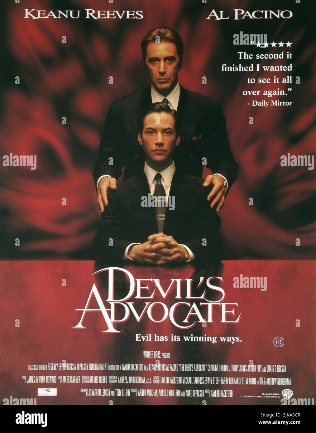 Al Pacino & Keanu Reeves Poster Film: The Devil'S Advocate (USA/DE 1997) Characters: John Milton ...