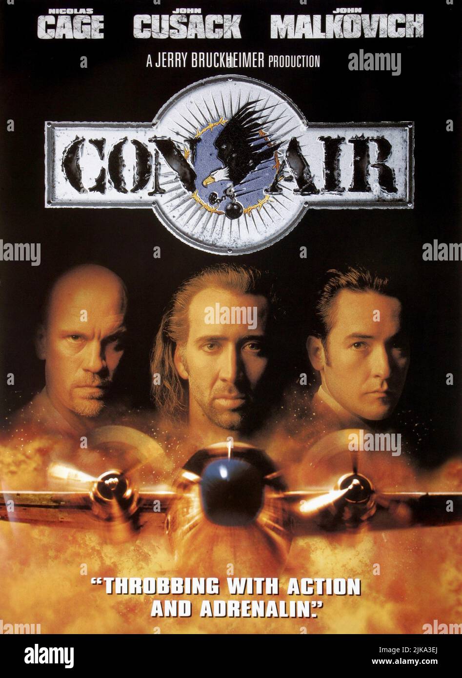 John Malkovich, Nicolas Cage & John Cusack Poster Film Con Air (USA ...
