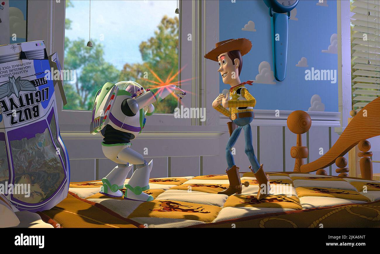 Buzz Lightyear & Woody Film Toy Story (USA 1995) Director: John ...