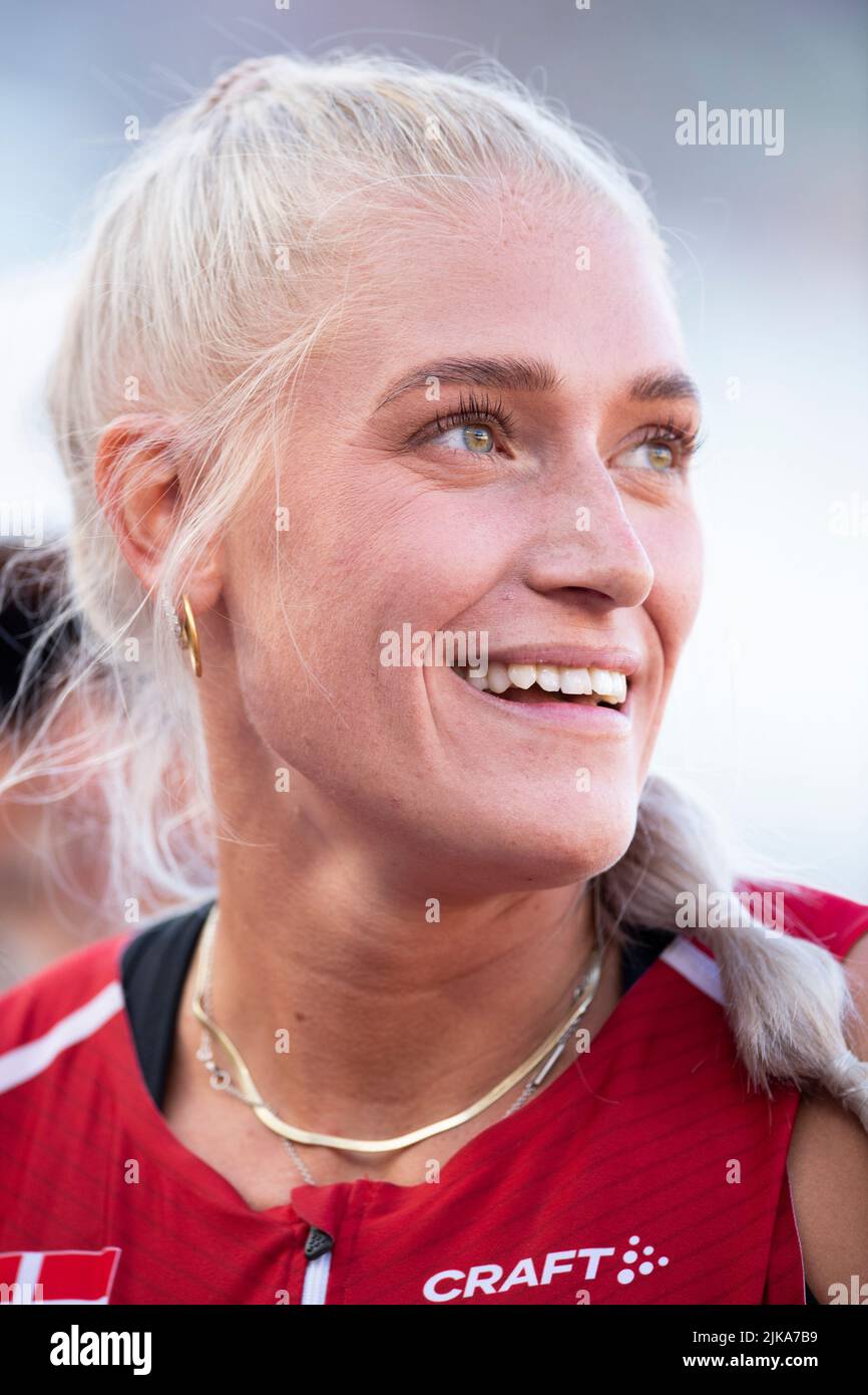 Ida Karstoft (DEN) competing in the 4x100m women’s heats on day eight ...