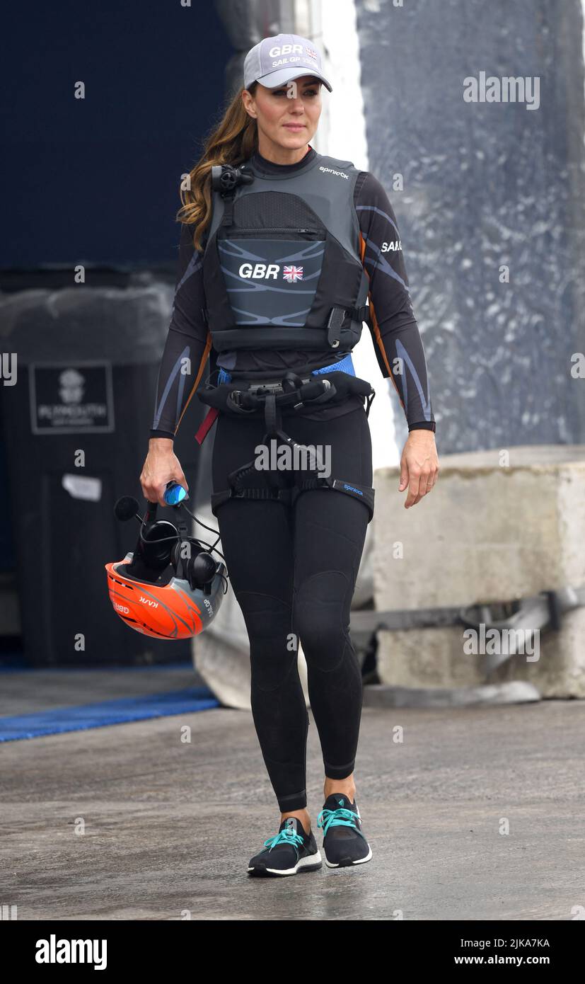 The Duchess of Cambridge visits the Great Britain SailGP Team in ...