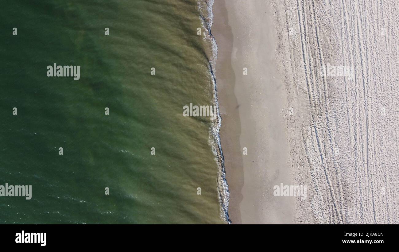 seashore filming from a drone view from above, Ukraine, Odessa Stock ...