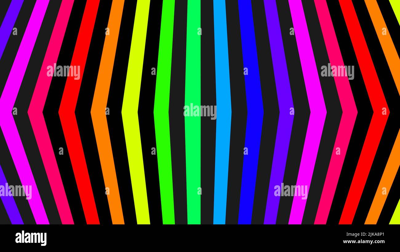 3D renderings. Vertical lines of colors and black lines forming a 3D ...