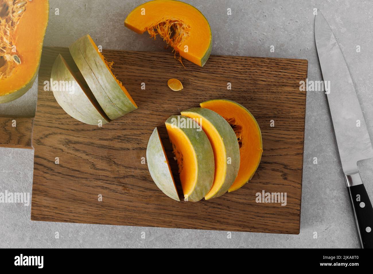 Fresh pumpkin cut hi-res stock photography and images - Alamy