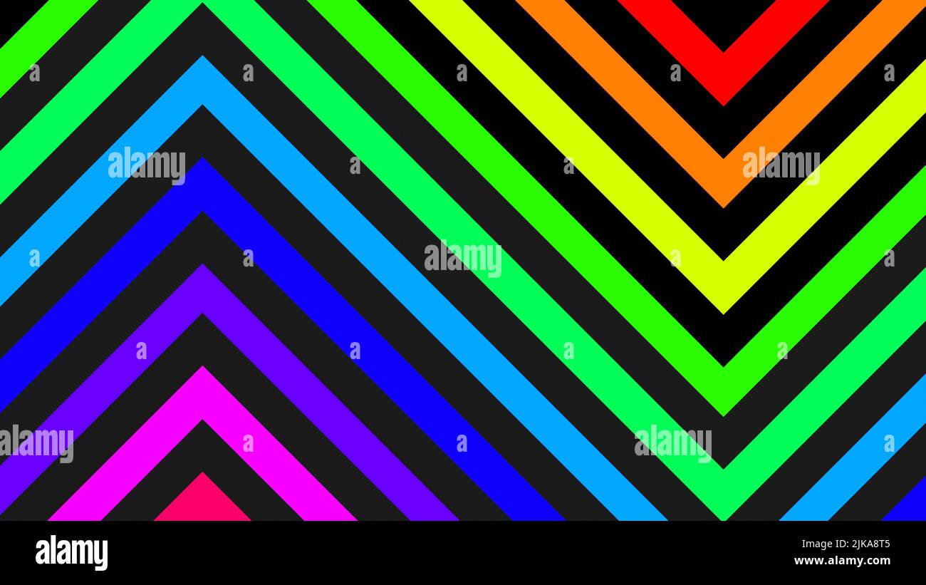 3D renderings. Background with rainbow colors and black lines forming a ...