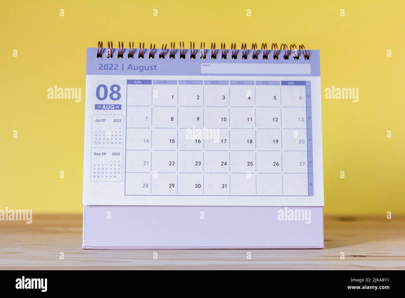 2022 year calendar august hi-res stock photography and images - Alamy
