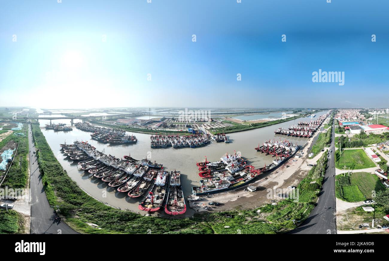 LIANYUNGANG, CHINA - AUGUST 1, 2022 - Aerial photo taken on Aug 1, 2022 ...