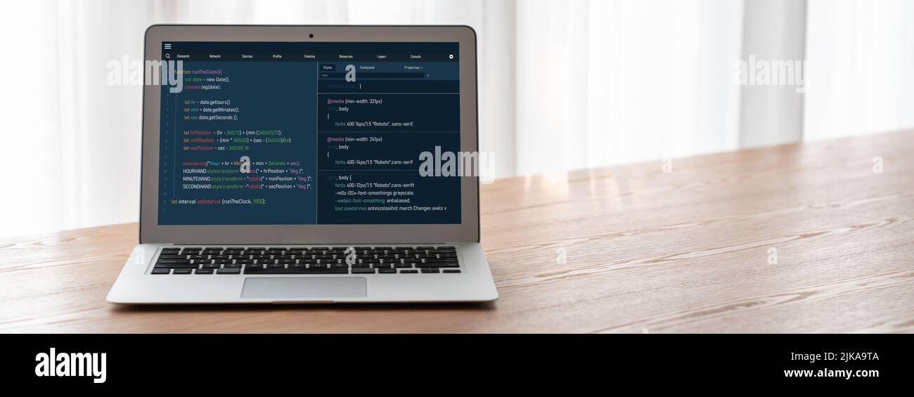 Software Development Programming On Computer Screen For Modish Application And Program Coding