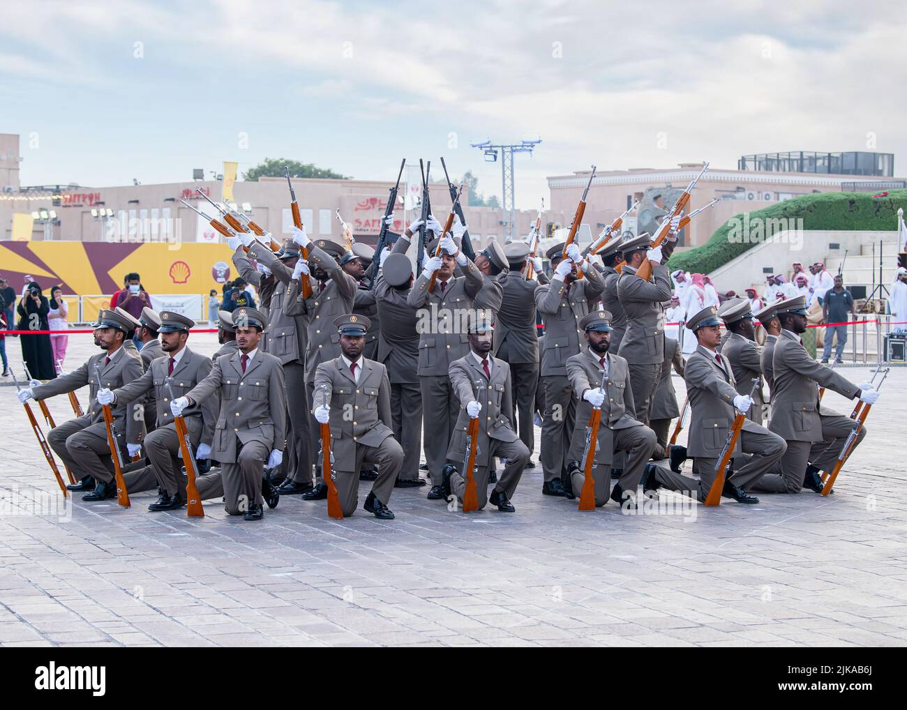 Army Soldier Parade in style at Katara cultural village Stock Photo - Alamy