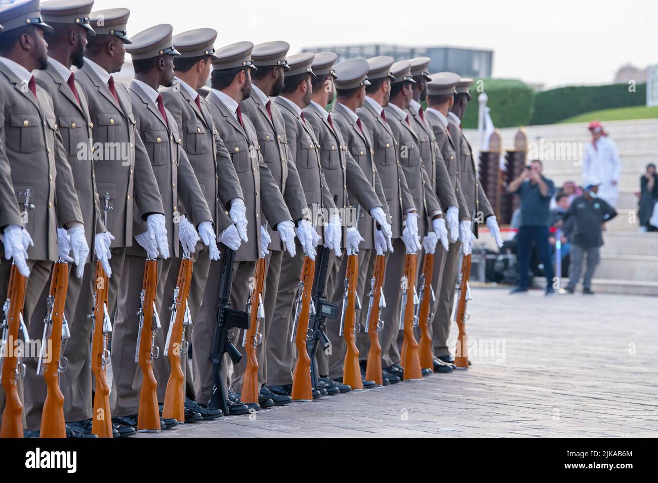 Army Soldier Parade in style at Katara cultural village Stock Photo - Alamy
