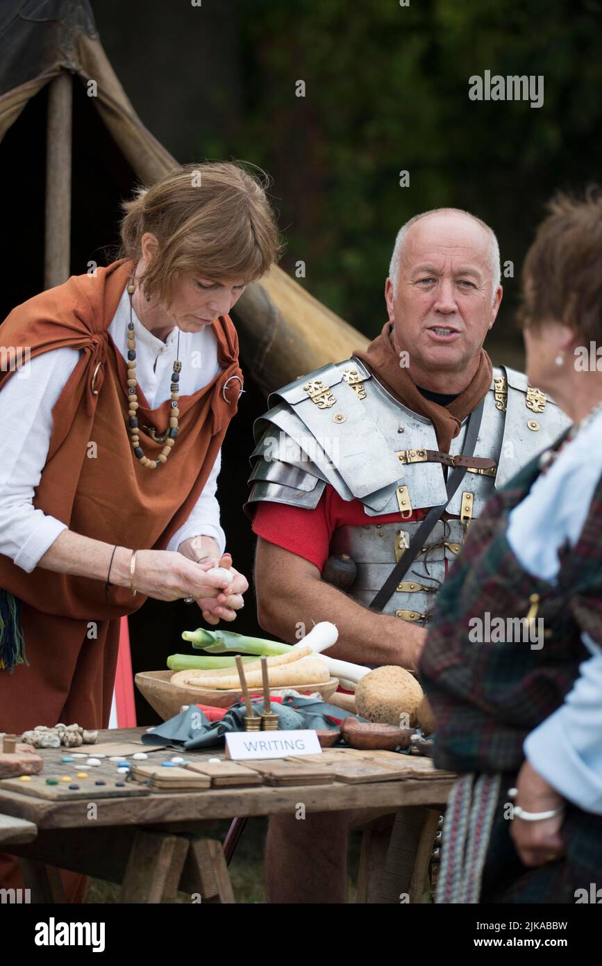 Fishbourne Roman Palace, West Sussex. The Ermine Street Guard a re ...
