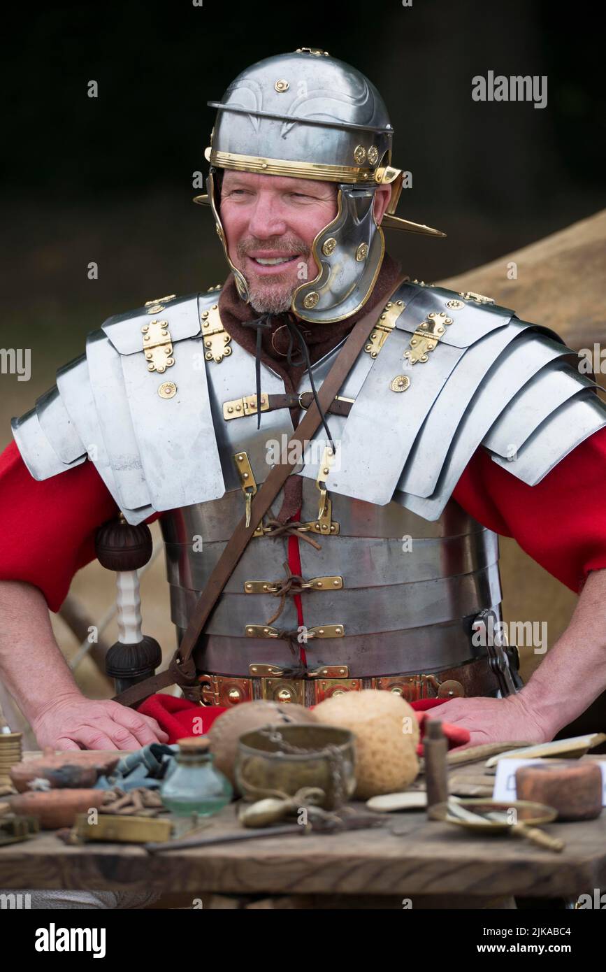 Fishbourne Roman Palace, West Sussex. The Ermine Street Guard a re ...