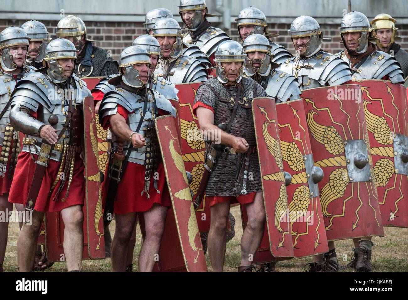 Fishbourne Roman Palace, West Sussex. The Ermine Street Guard a re ...