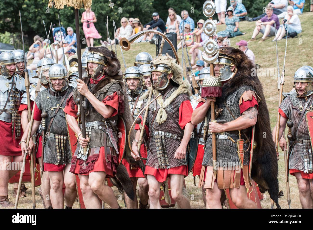 Fishbourne Roman Palace, West Sussex. The Ermine Street Guard a re ...
