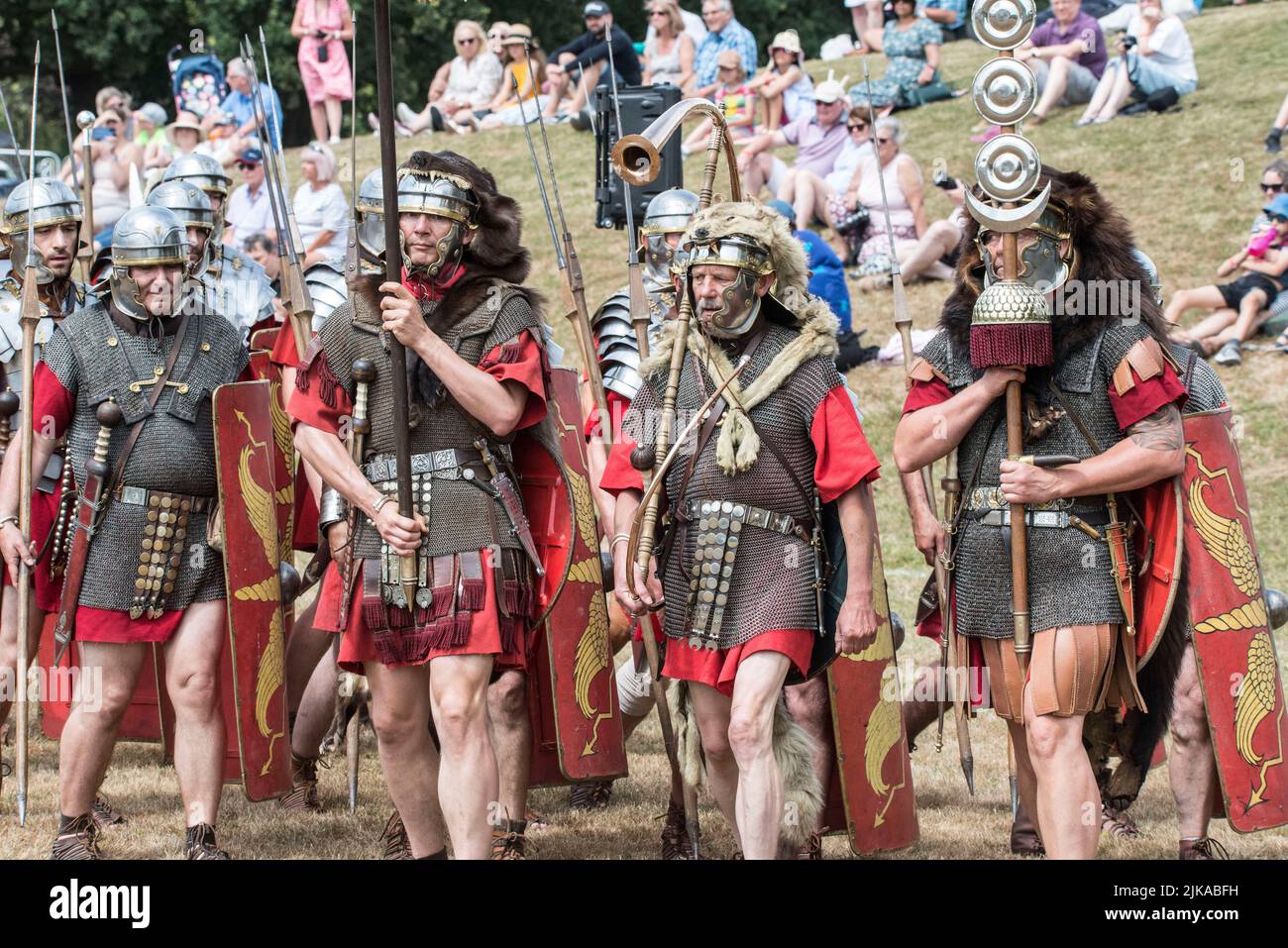 Fishbourne Roman Palace, West Sussex. The Ermine Street Guard a re ...