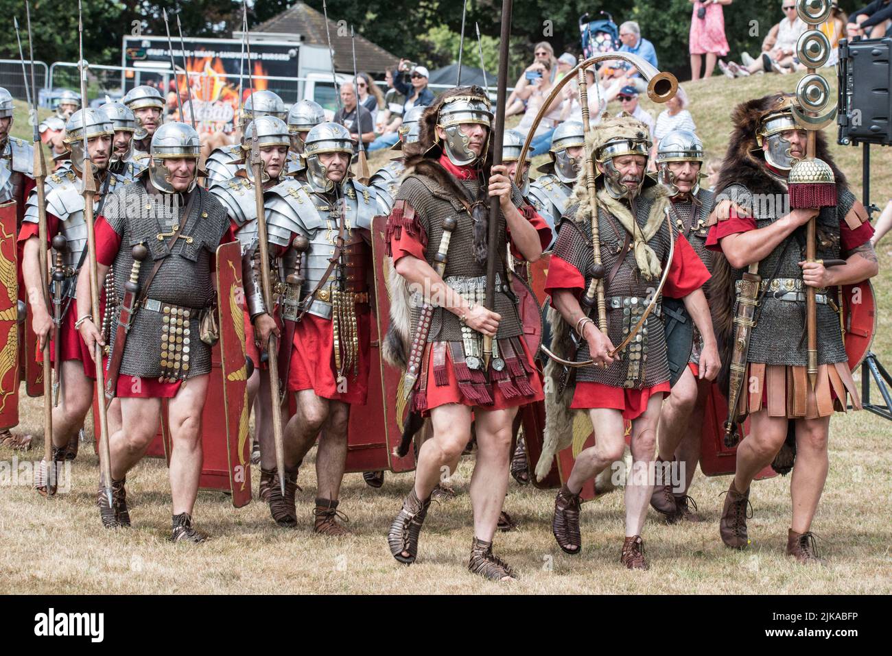 Fishbourne Roman Palace, West Sussex. The Ermine Street Guard a re ...