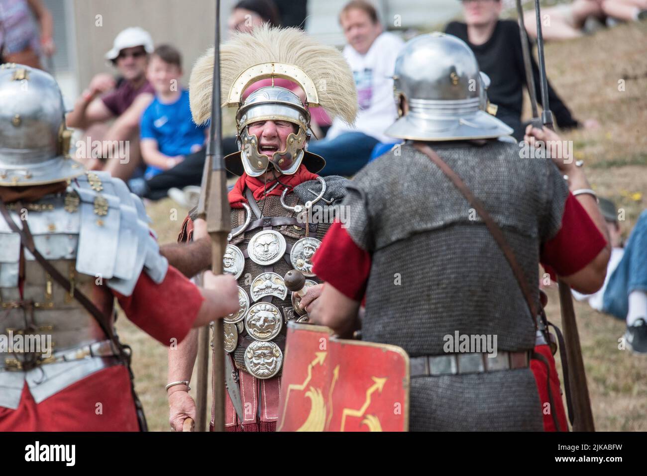 Fishbourne Roman Palace, West Sussex. The Ermine Street Guard a re ...