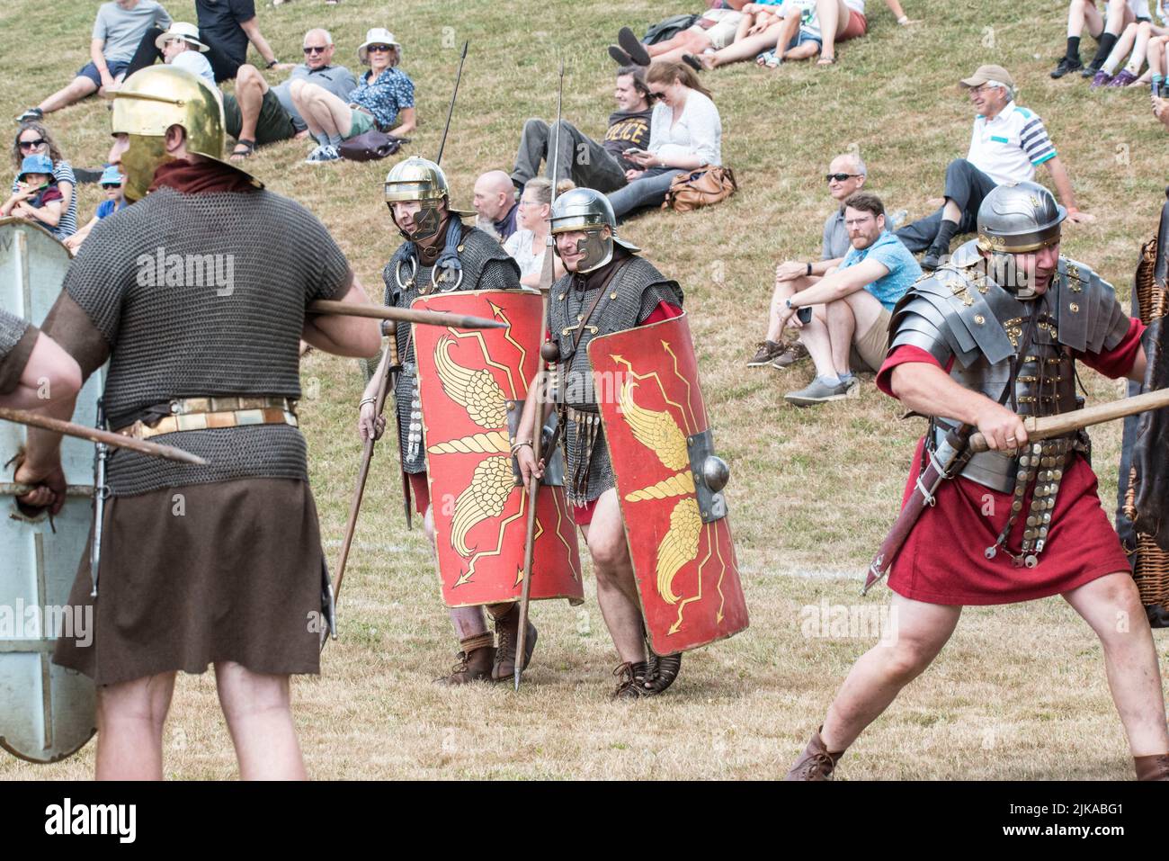 Fishbourne Roman Palace, West Sussex. The Ermine Street Guard a re ...