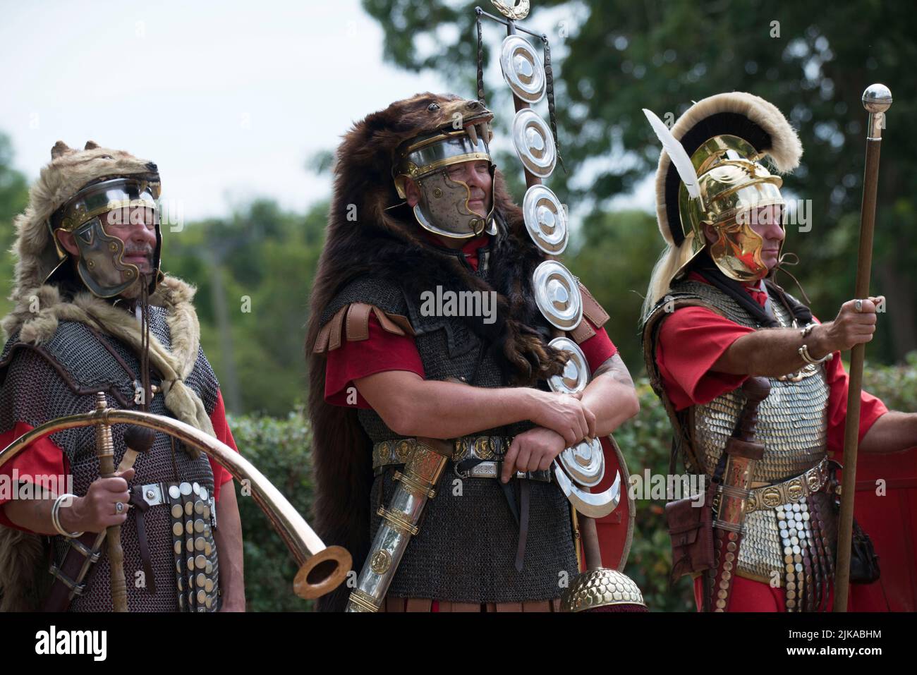 Fishbourne Roman Palace, West Sussex. The Ermine Street Guard a re ...