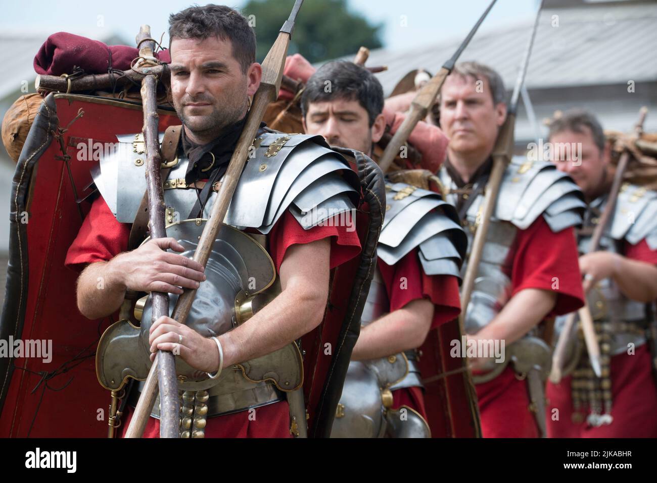 Fishbourne Roman Palace, West Sussex. The Ermine Street Guard a re ...