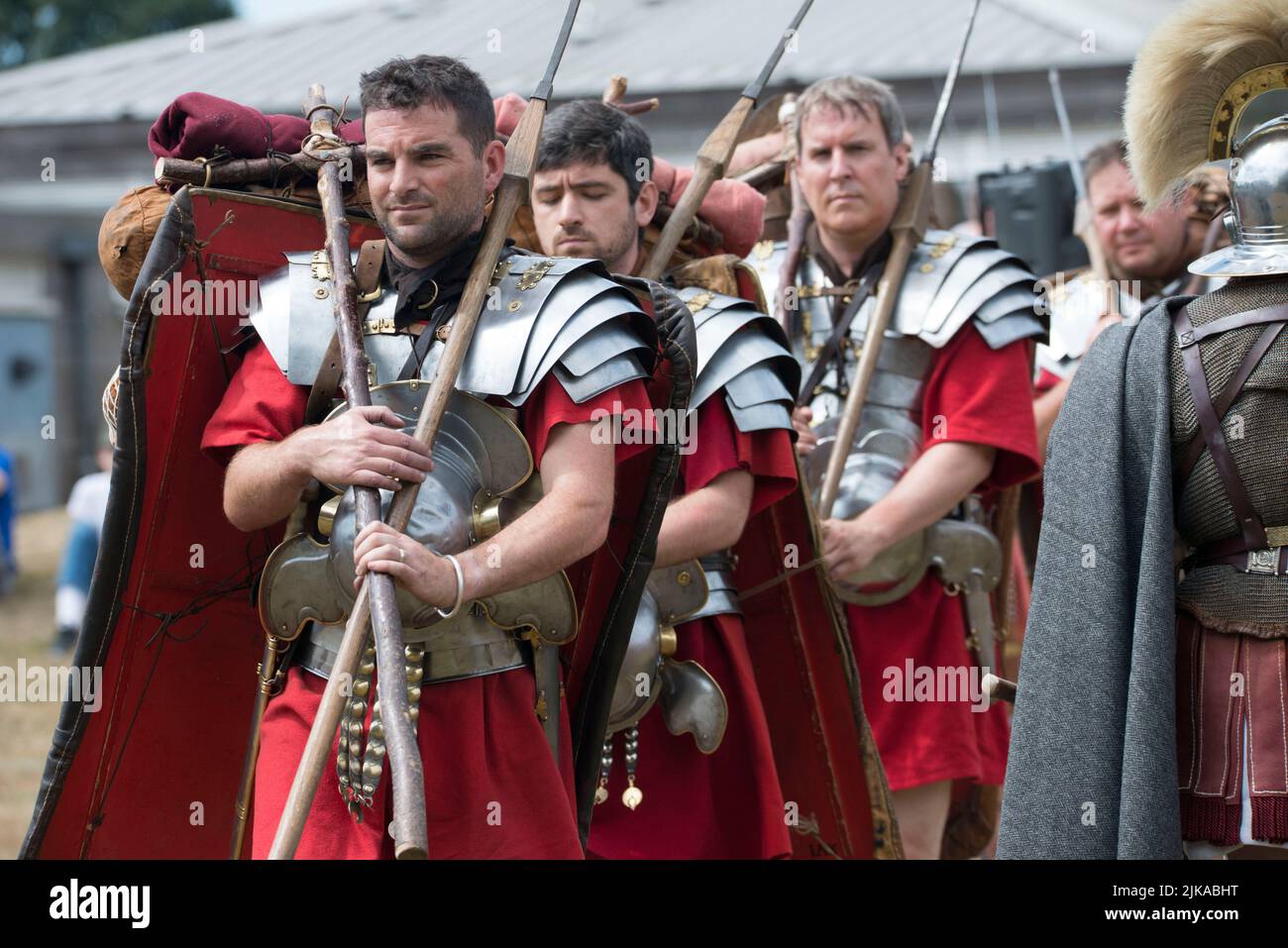 Fishbourne Roman Palace, West Sussex. The Ermine Street Guard a re ...