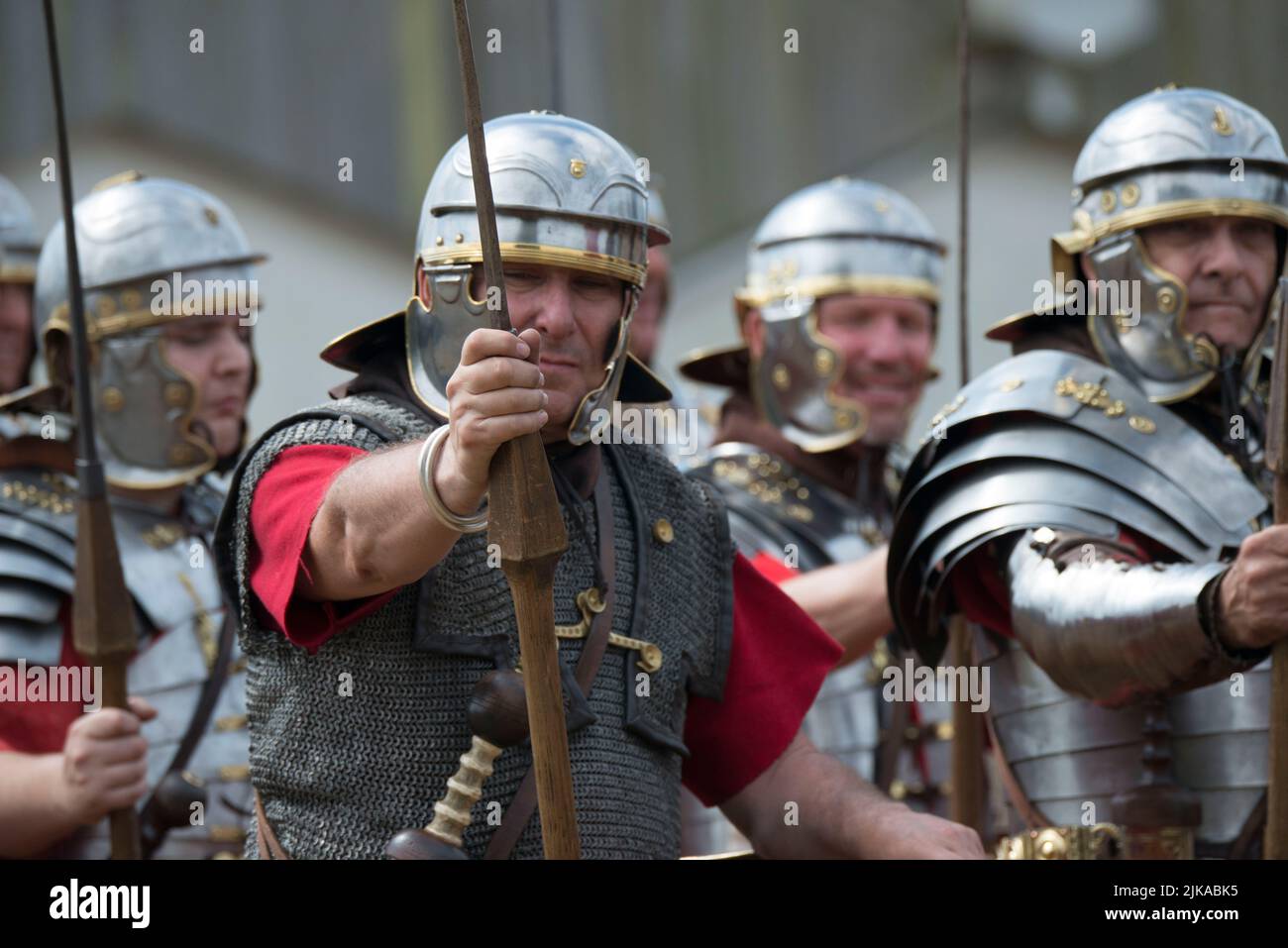 Fishbourne Roman Palace, West Sussex. The Ermine Street Guard a re ...