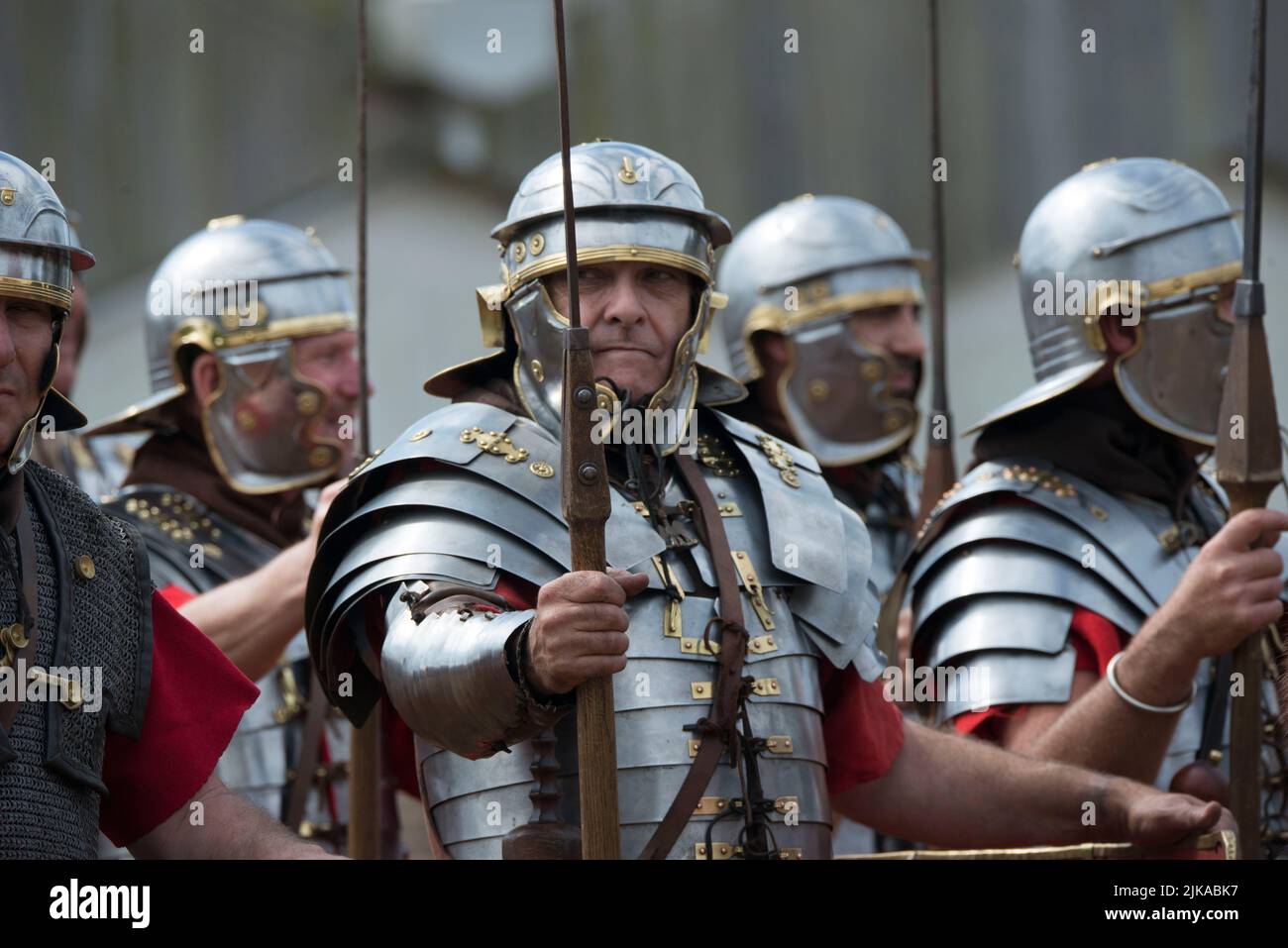 Fishbourne Roman Palace, West Sussex. The Ermine Street Guard a re ...
