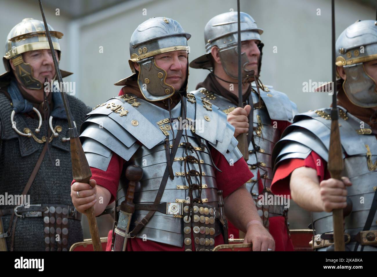 Fishbourne Roman Palace, West Sussex. The Ermine Street Guard a re ...