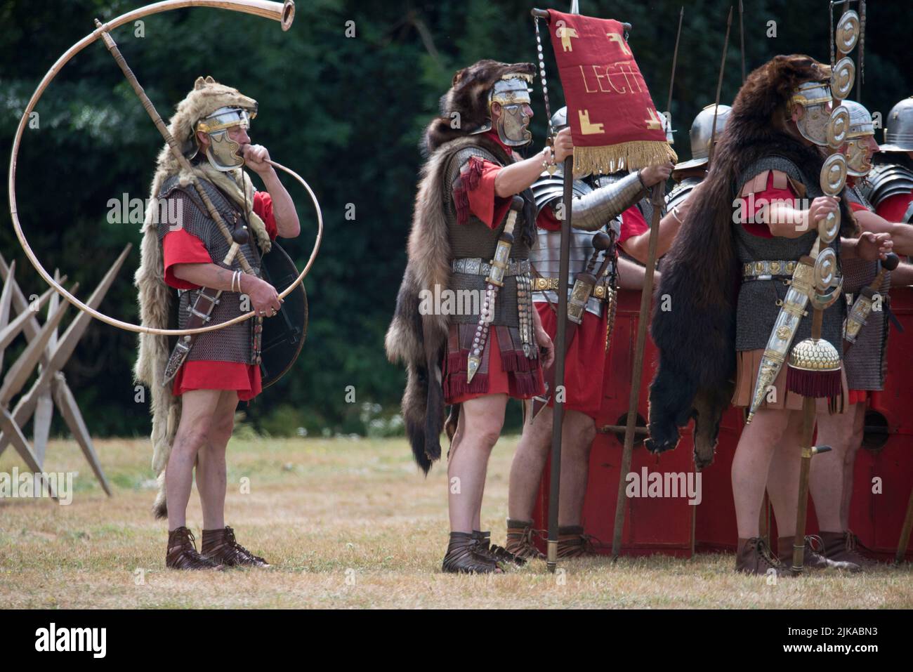 Fishbourne Roman Palace, West Sussex. The Ermine Street Guard a re ...