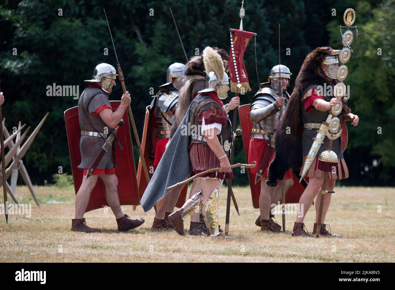 Fishbourne Roman Palace, West Sussex. The Ermine Street Guard a re ...