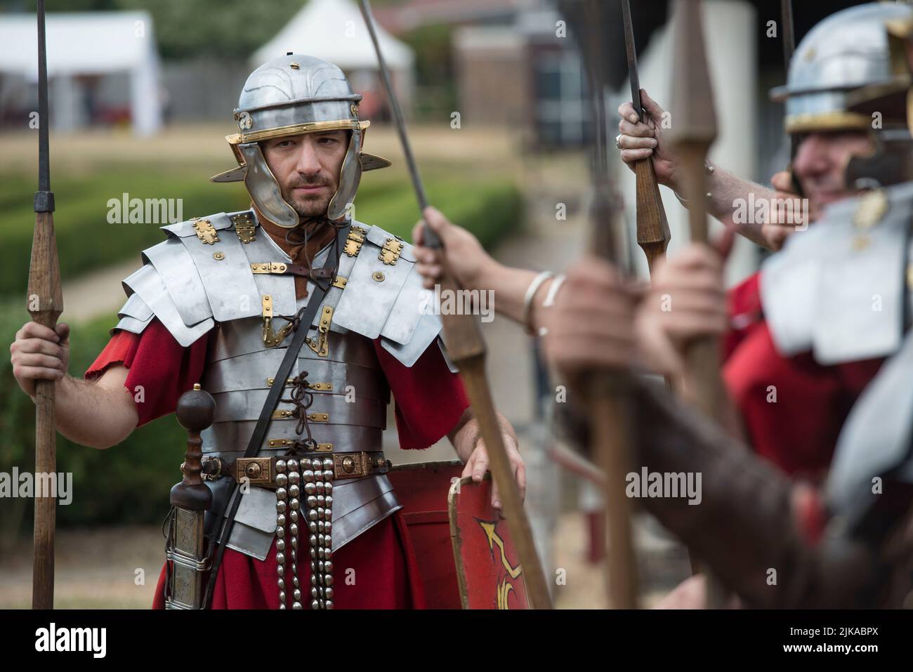 Fishbourne Roman Palace, West Sussex. The Ermine Street Guard a re ...