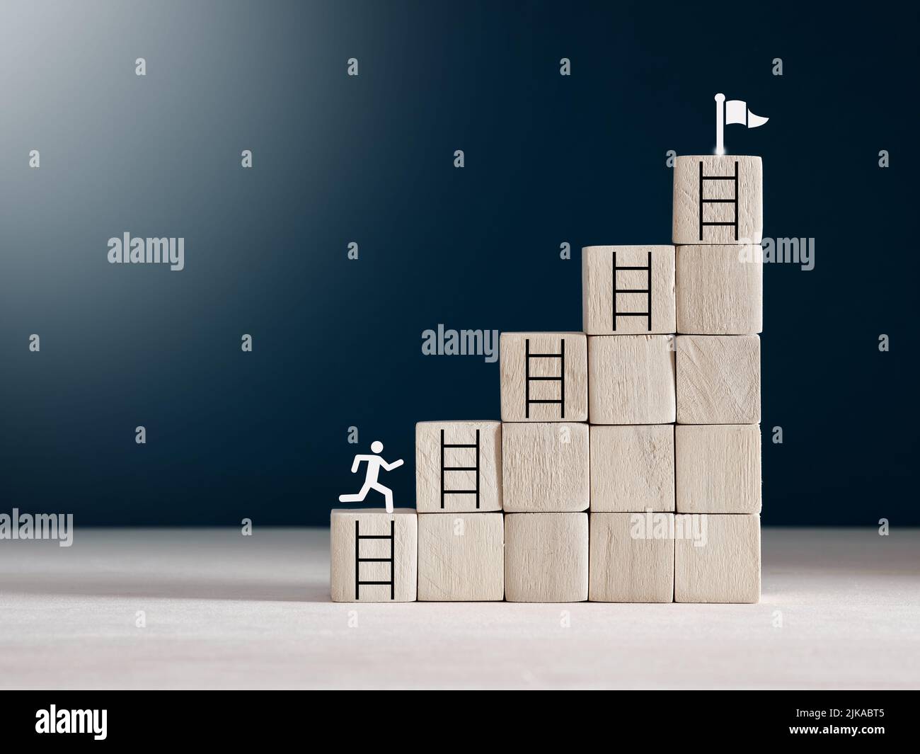 Business goal achievement, success, personal growth or career ...