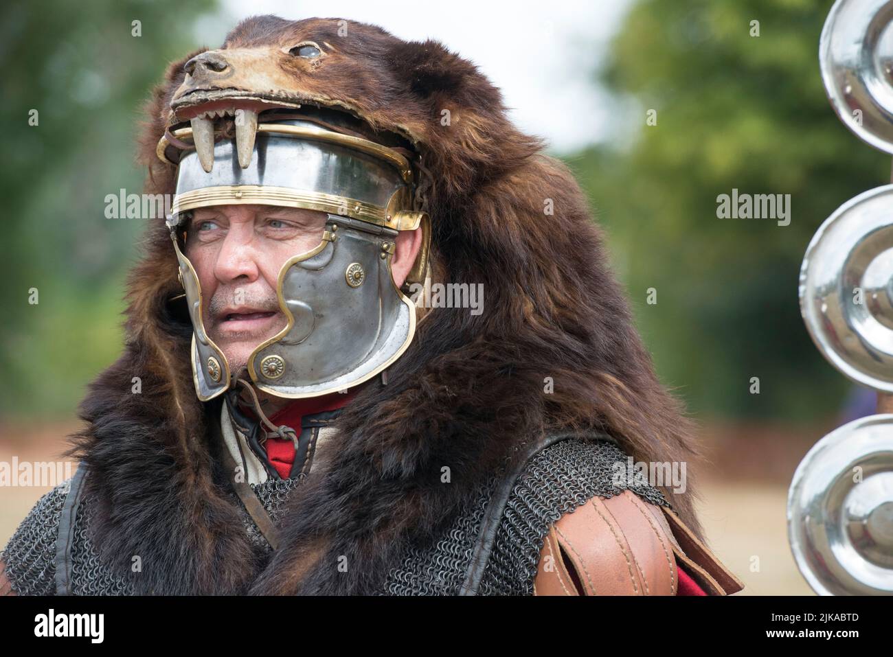 Fishbourne Roman Palace, West Sussex. The Ermine Street Guard a re ...