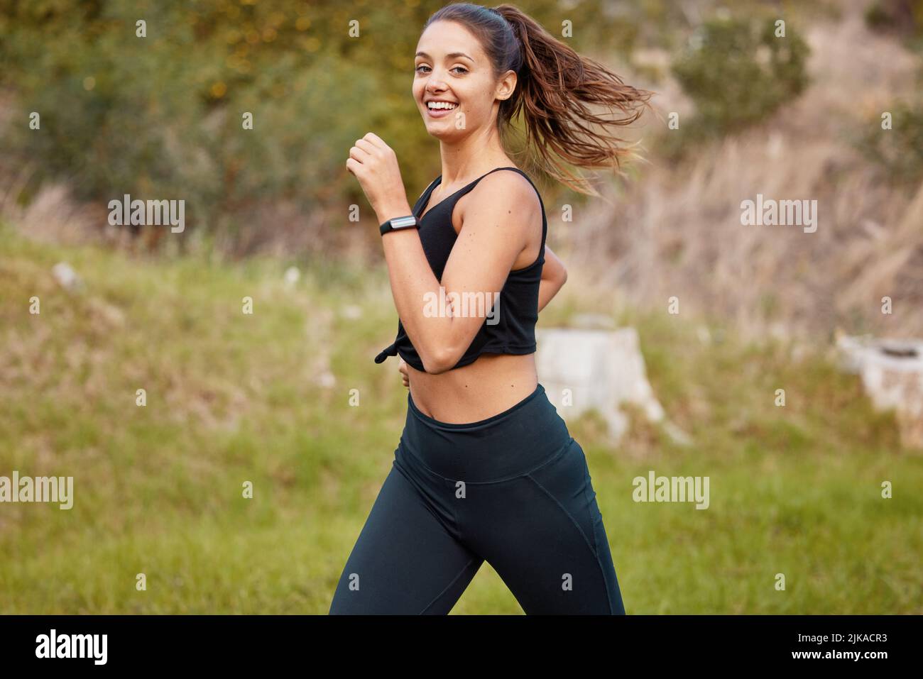 Portrait beautiful fitness running hi-res stock photography and images ...
