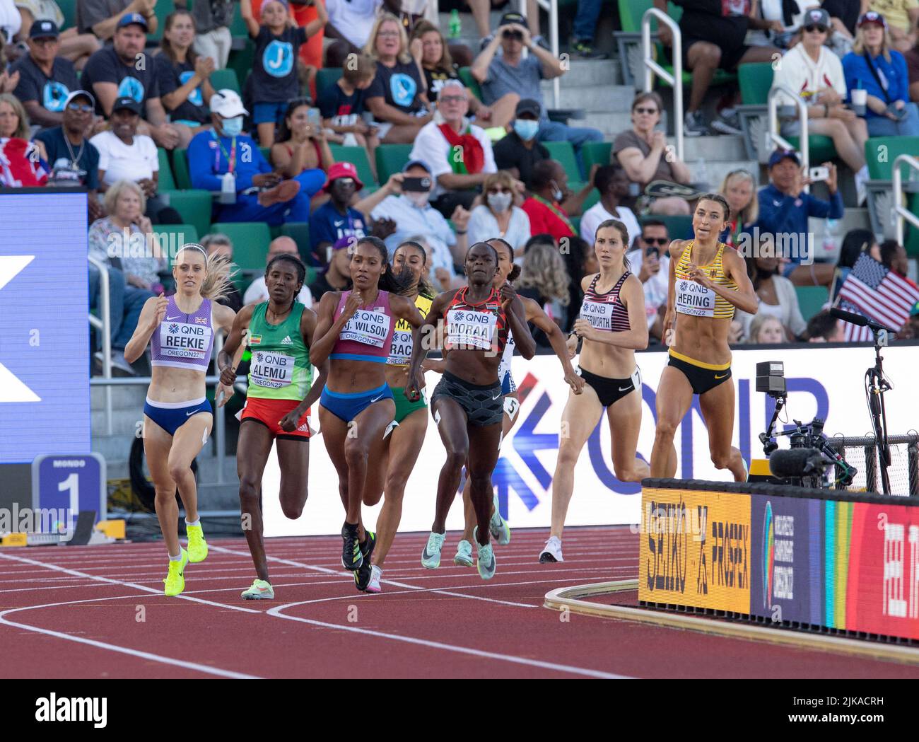 Ajee Wilson (USA) competing in the women’s 800m semi final on day eight ...