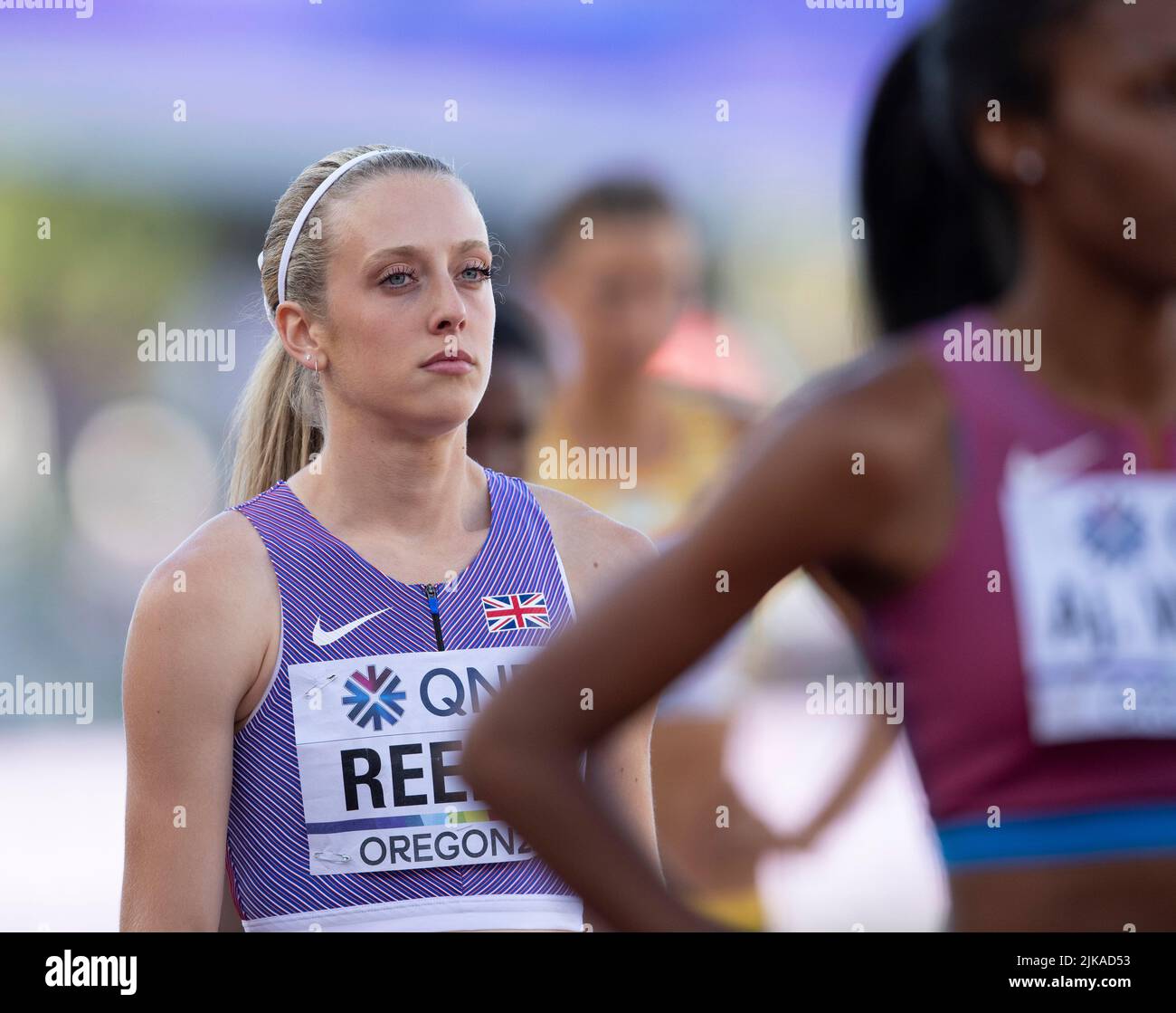 Jemma Reekie (GB&NI) competing in the women’s 800m semi final on day ...