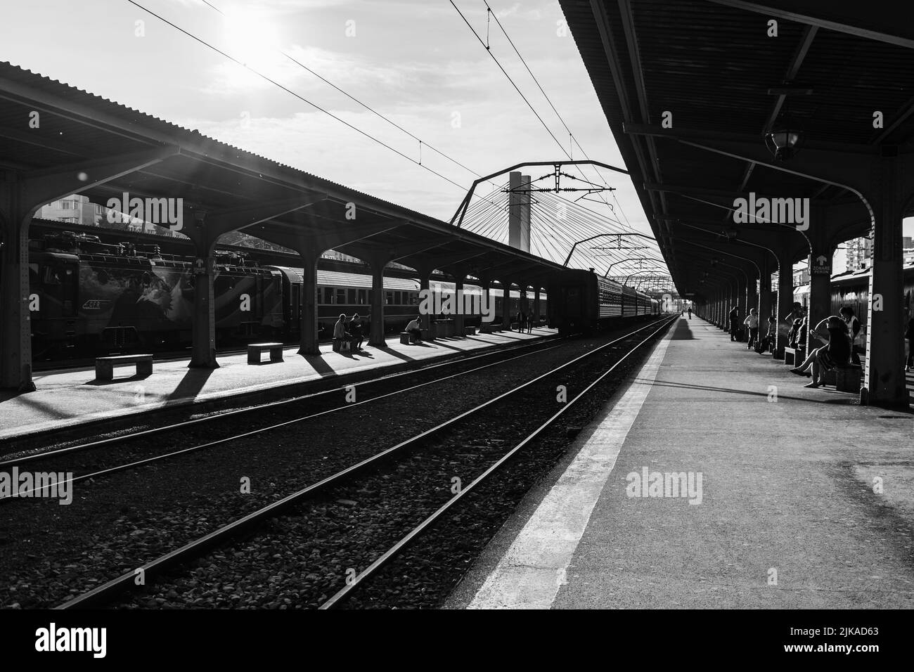 Train at Bucharest North Railway Station (Gara de Nord Bucharest ...