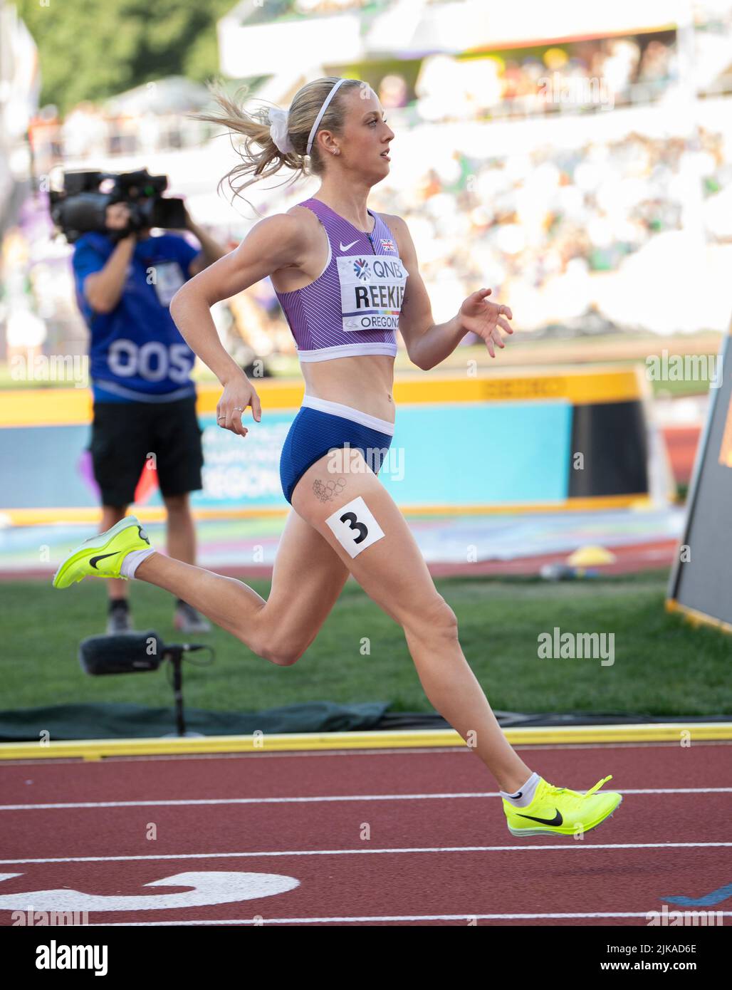 Jemma Reekie (GB&NI) competing in the women’s 800m semi final on day ...