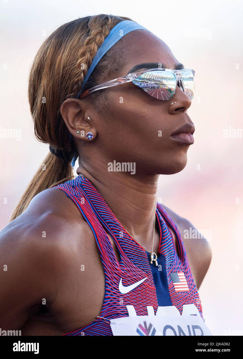 Raevyn Rogers (USA) competing in the women’s 800m semi final on day ...