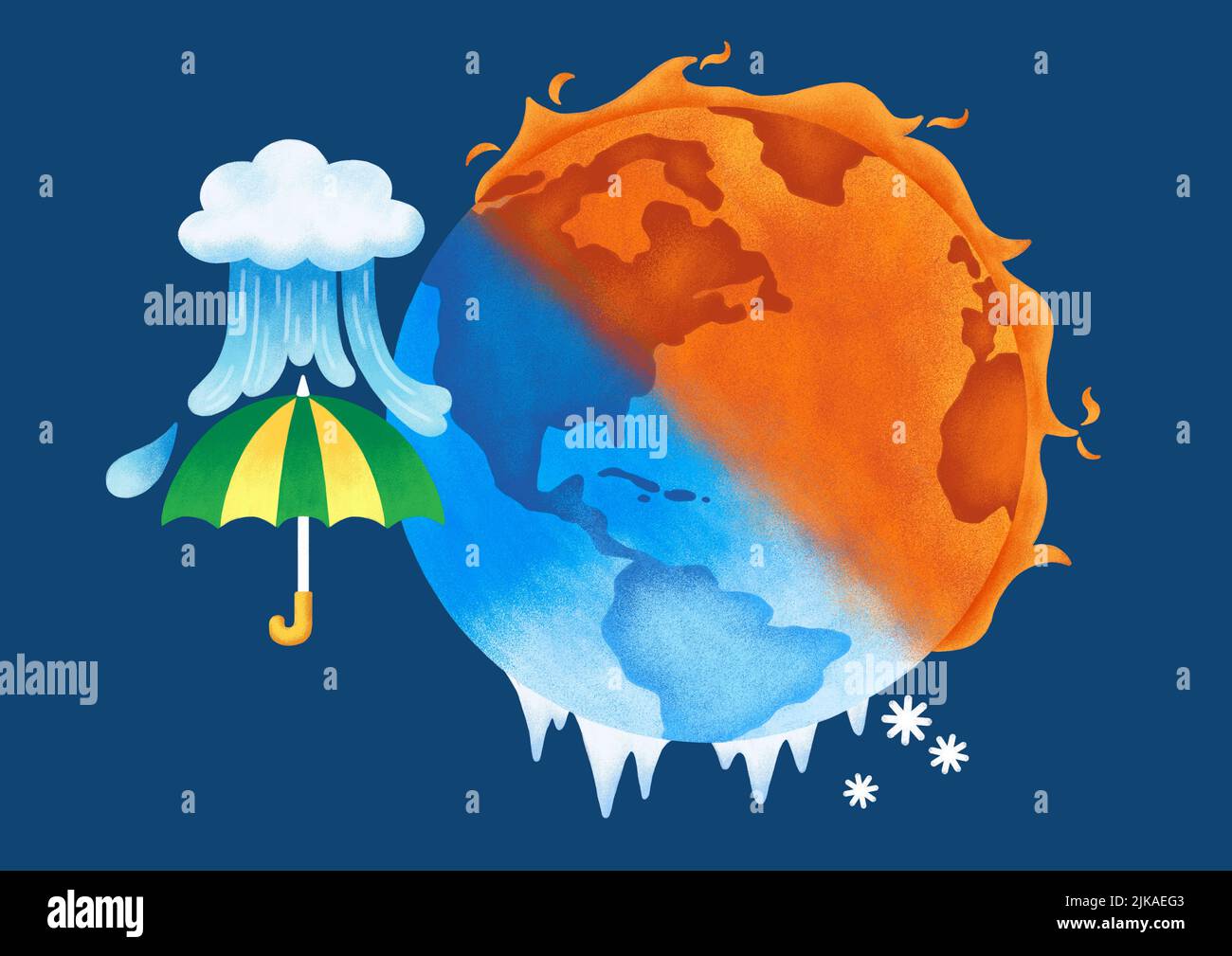 protect our environment, earth day concept drawing abnormal climate ...