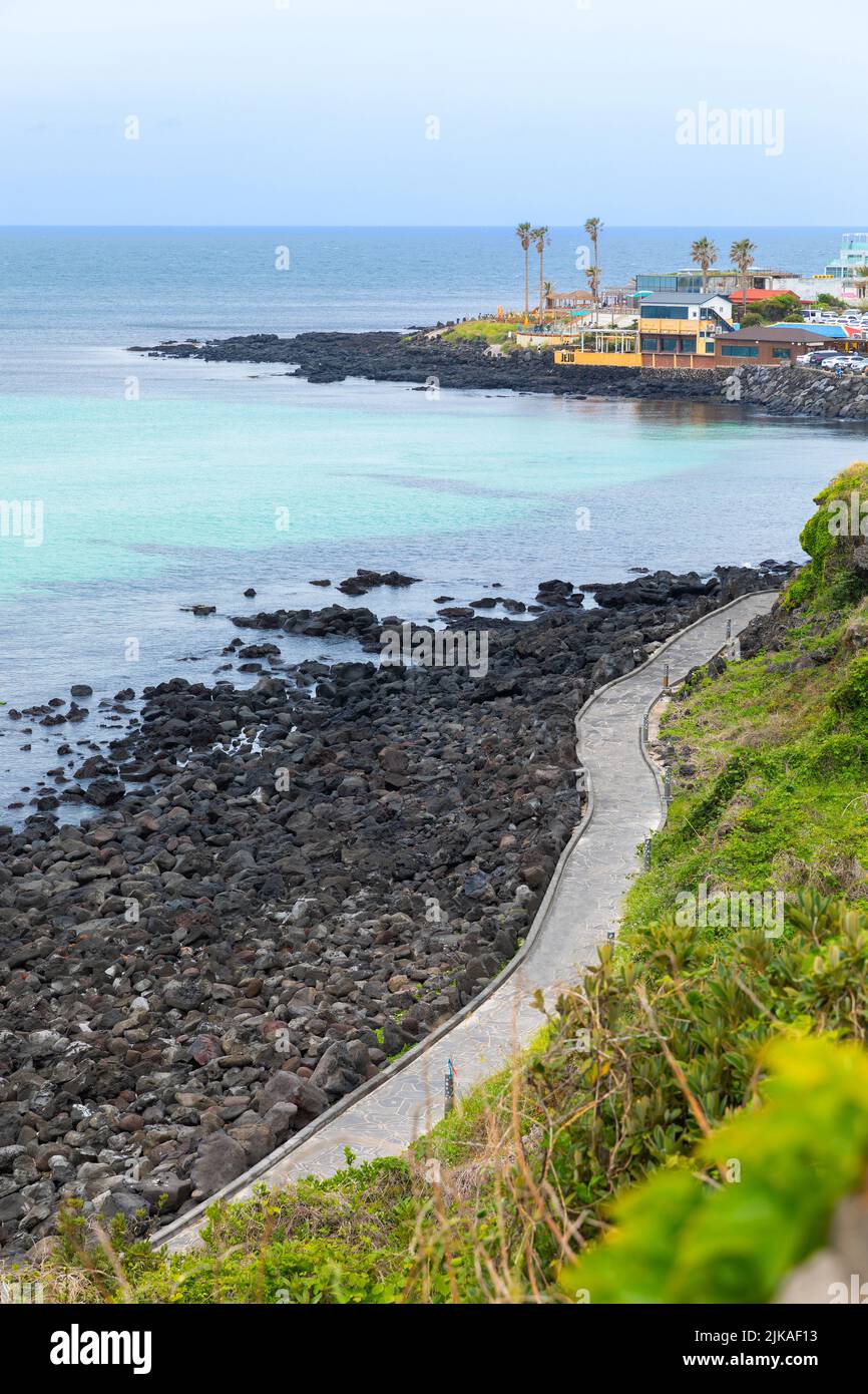 Iho Tewoo beach in Jeju Island of Korea Stock Photo - Alamy