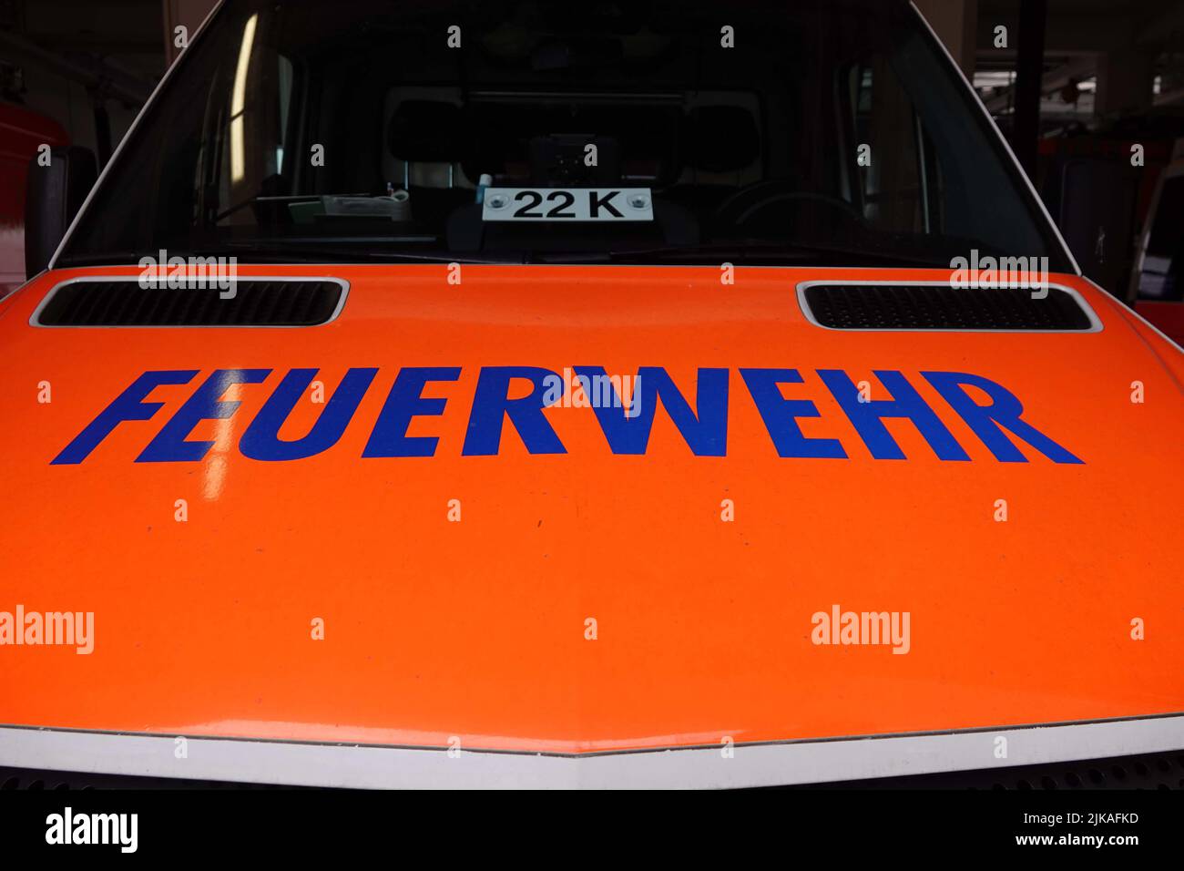 Hamburg, Germany. 22nd July, 2022. The words "Feuerwehr" (fire ...
