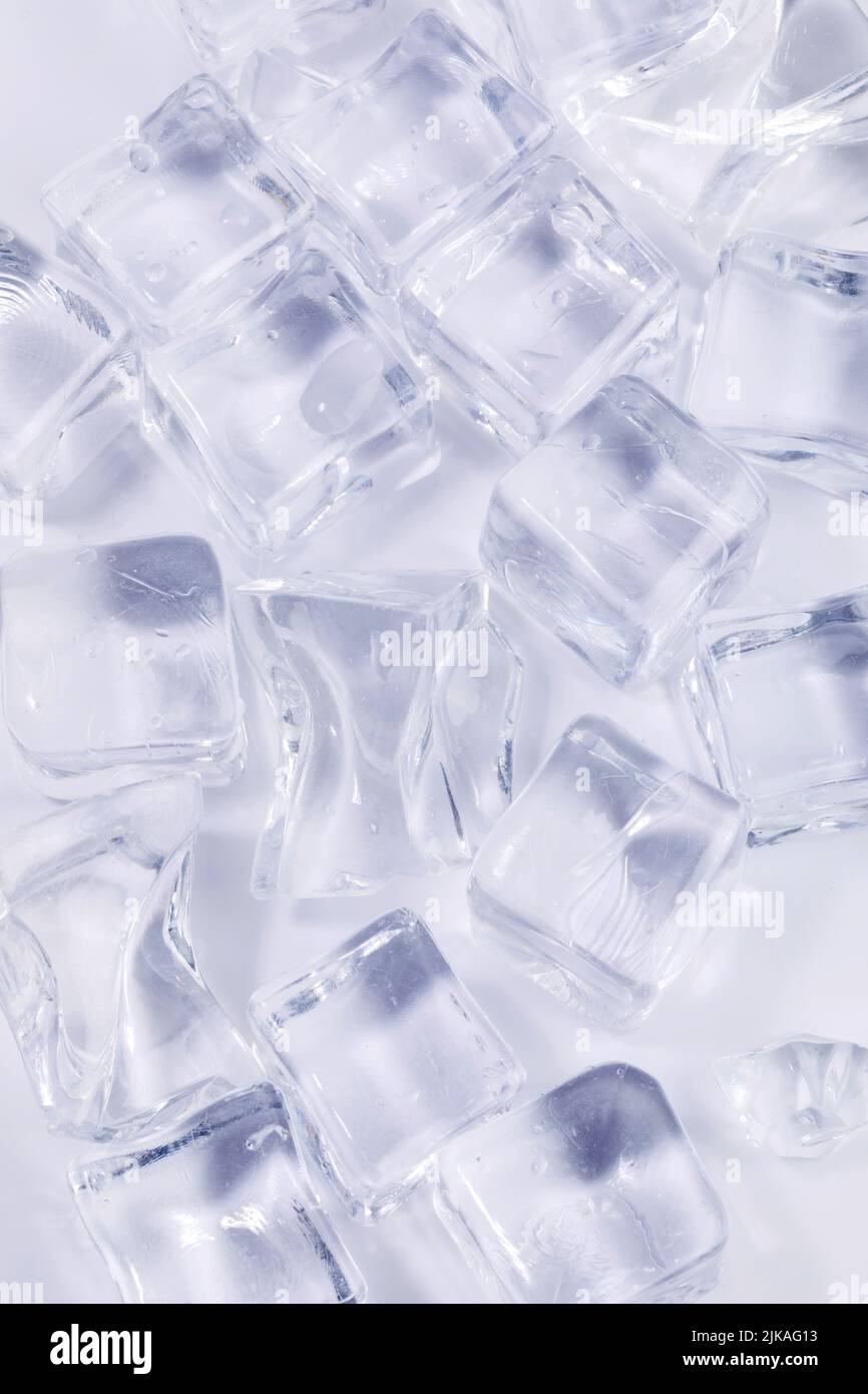 creative summer photo of ice, white background Stock Photo - Alamy