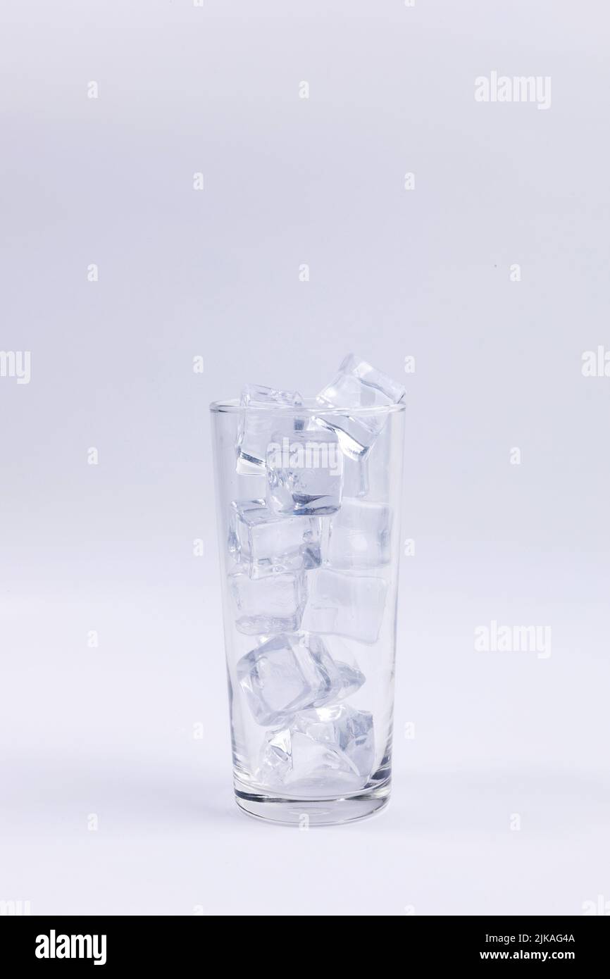creative summer photo of ice, white background Stock Photo - Alamy