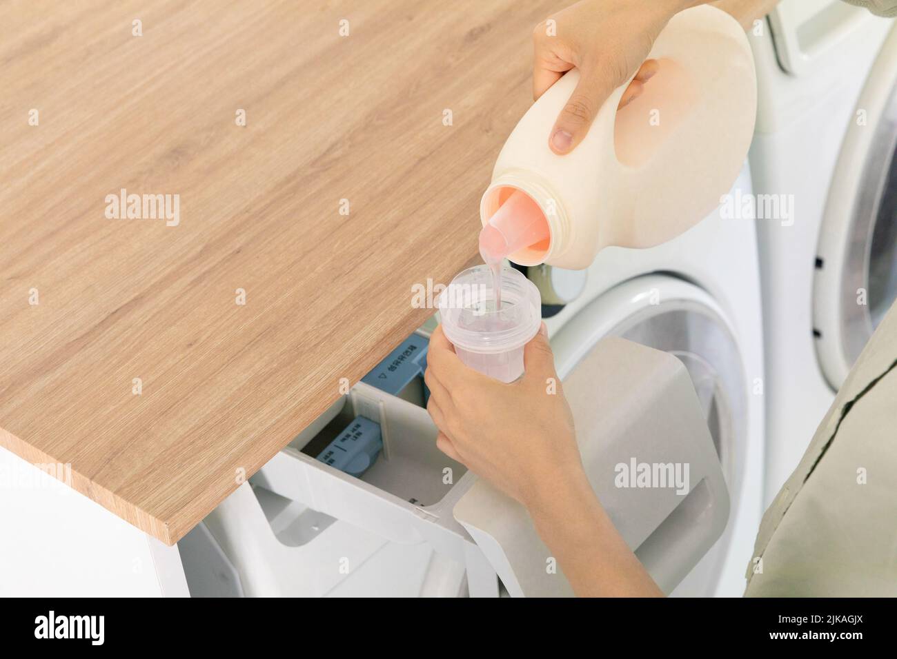 aesthetic laundry concept using detergent Stock Photo - Alamy
