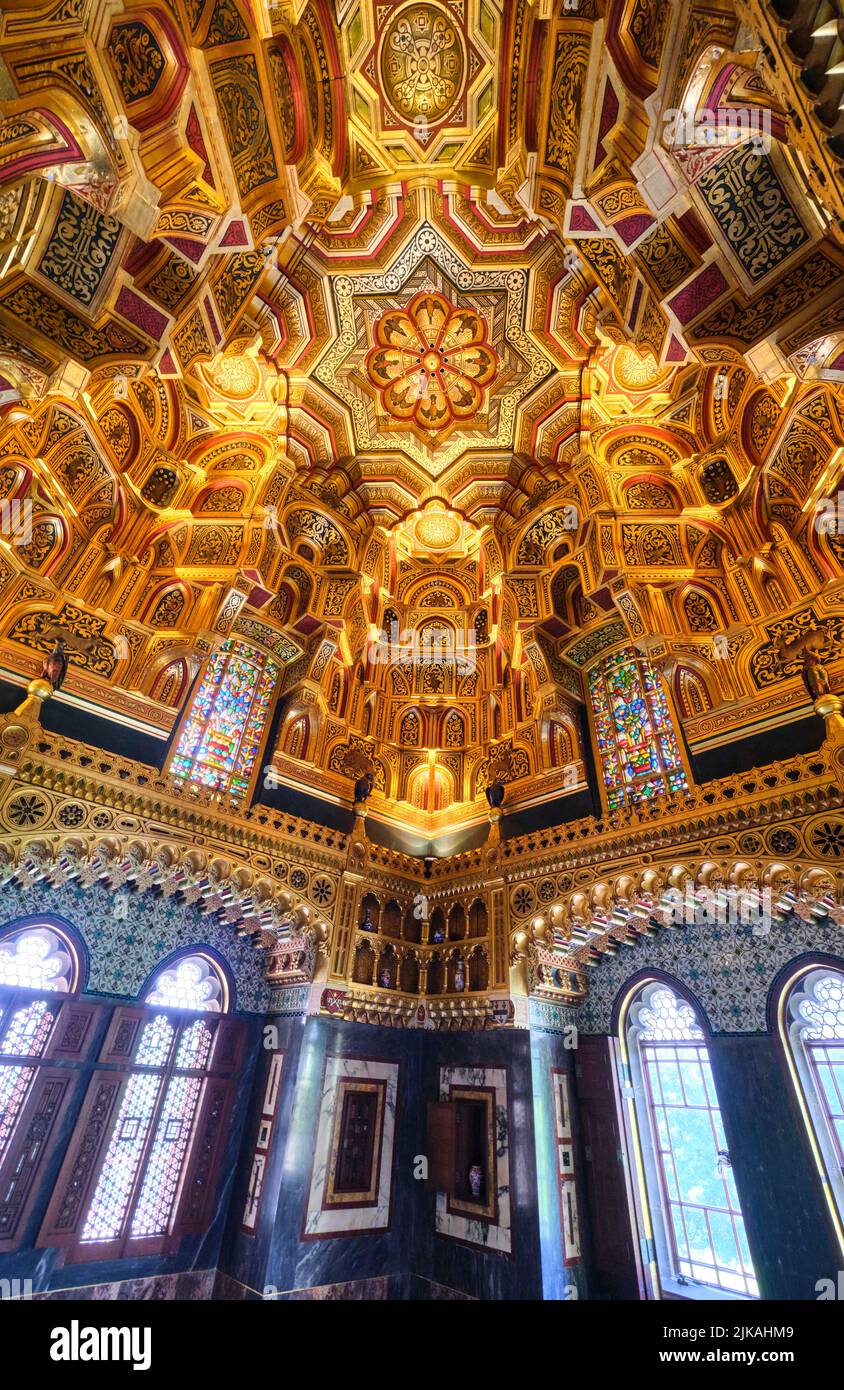 The interior of the circular Arab Room with its amazing gold, gilded ...